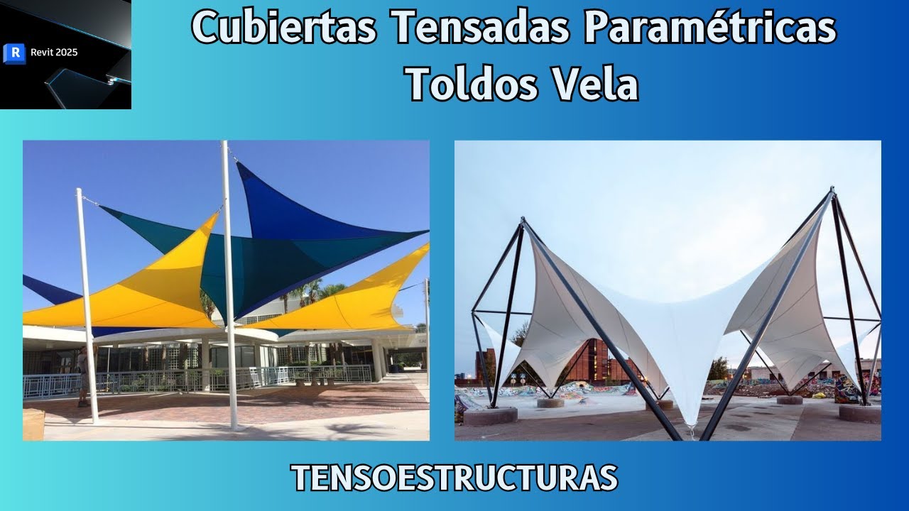 REVIT - Cubierta Tensada Paramétrica - Toldos Vela - YouTube