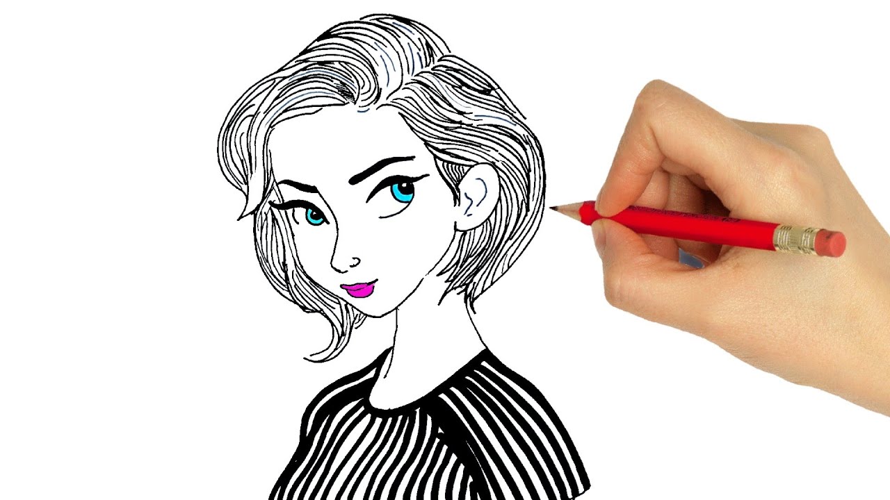 HOW TO DRAW A GIRL TUMBLR - YouTube