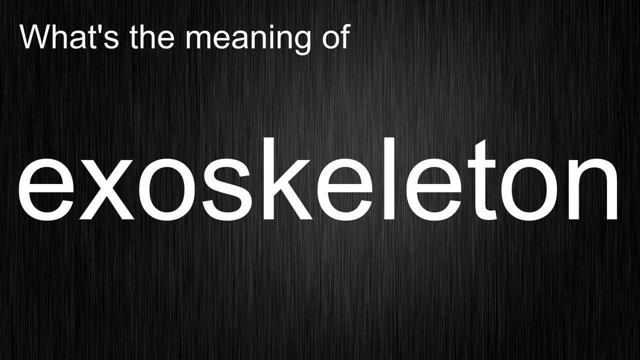 What's the meaning of "exoskeleton", How to pronounce exoskeleton ...