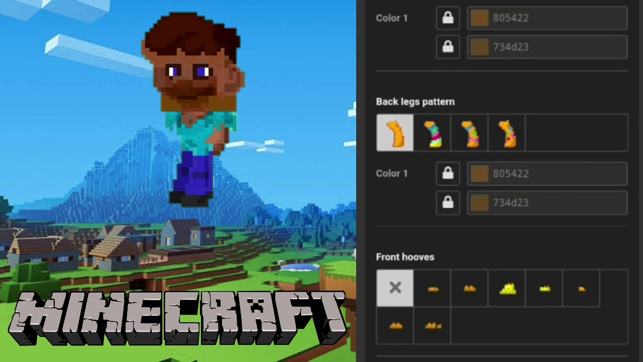 MINECRAFT STEVE/ Epic Pony town skin tutorial - YouTube