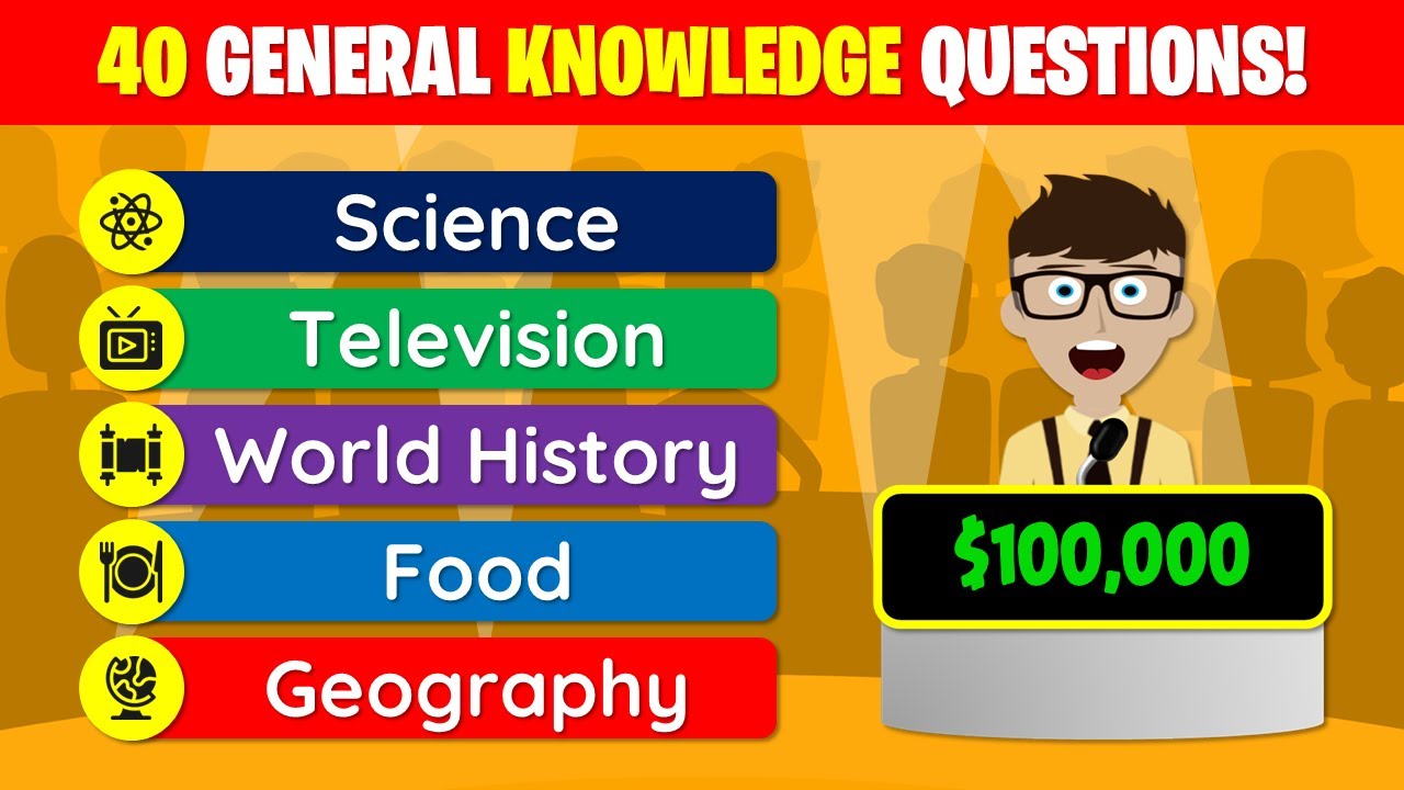 Can YOU CRUSH this GENERAL KNOWLEDGE QUIZ?! - 40 Trivia Questions | 25 ...