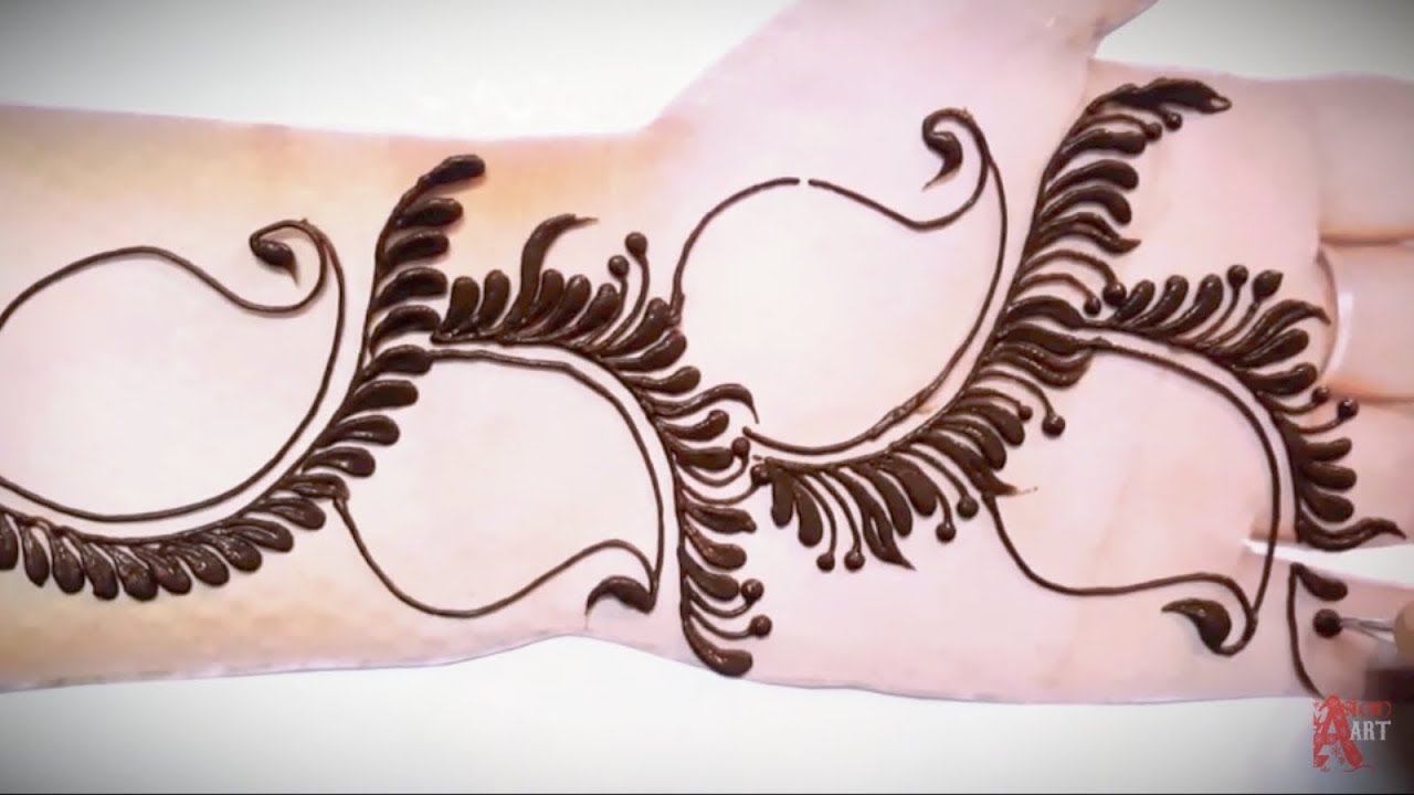 Simple and easy Arabic Mehndi Design Tutorial - YouTube