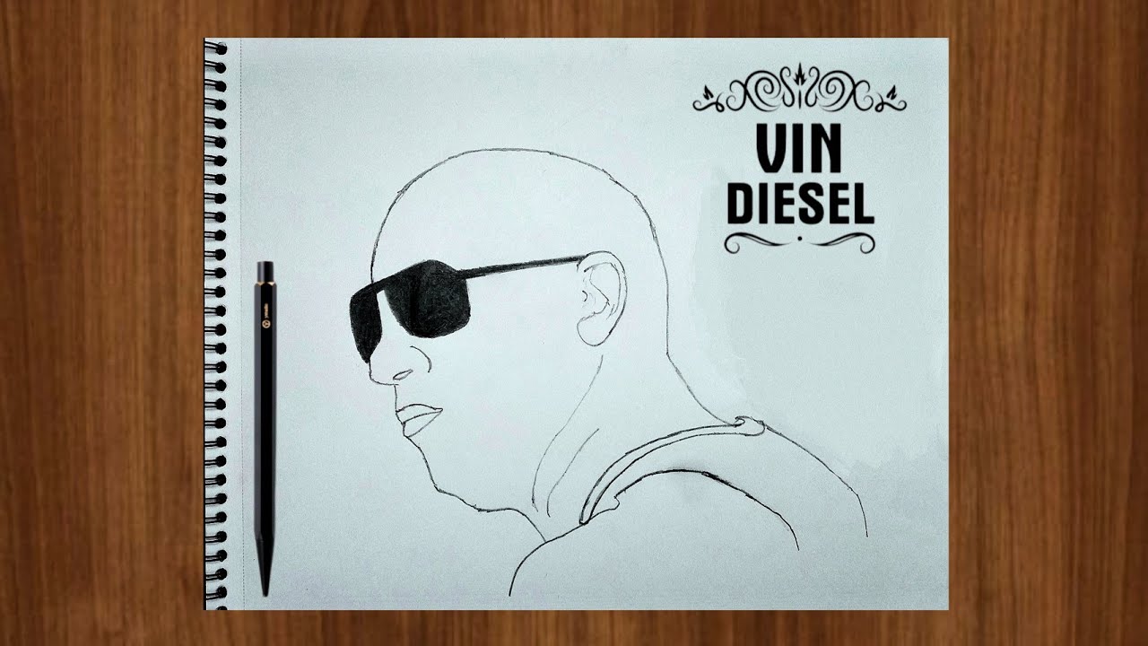 Drawing Vin Diesel | Pencil Sketch | Fast and Furious - YouTube