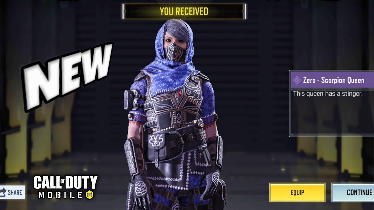 Free Epic Character Zero Scorpion Queen COD Mobile Garena - YouTube