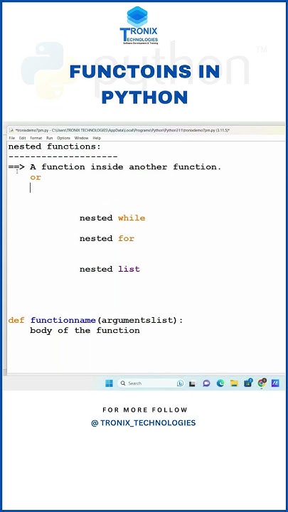 Python training in Hyderabad | Python interview Questions | Python Telugu Tutorials | Functions ...
