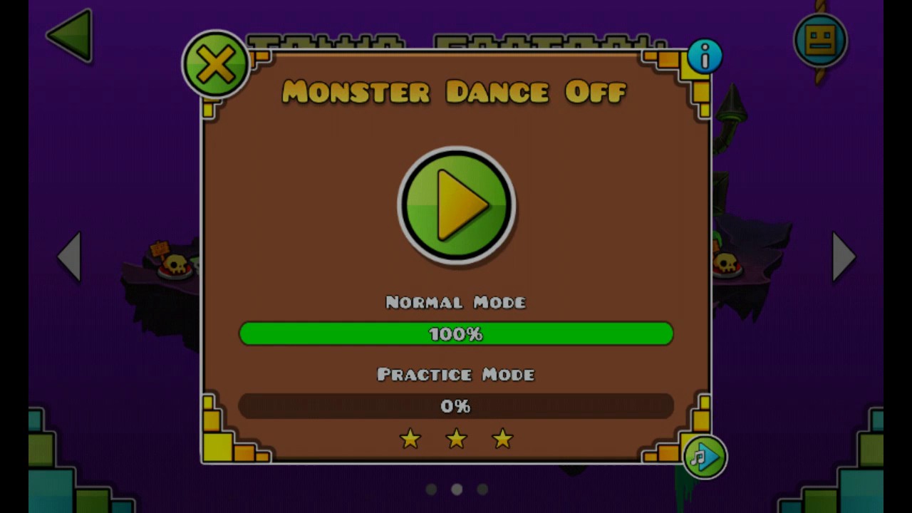 Geometry dash world - Monster dance off EASTER EGG! - YouTube
