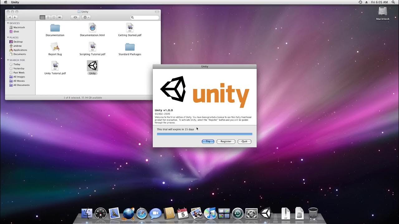 Installing one of the oldest version of Unity on Mac OS X 10.5 Leopard ...