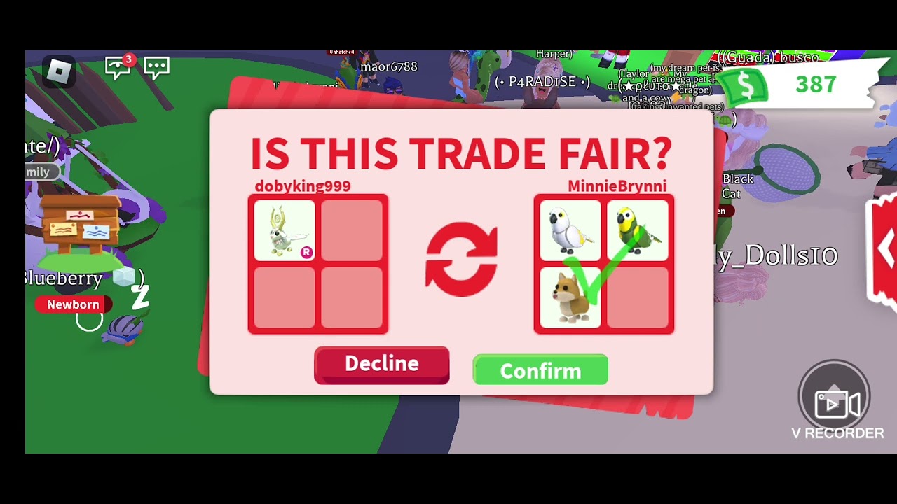 adopt me trade W/F/L - YouTube
