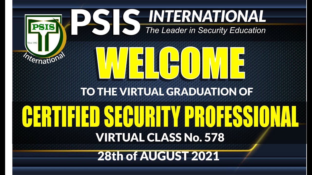 PSIS CSP CLASS 578 GRADUATION VIDEO - YouTube