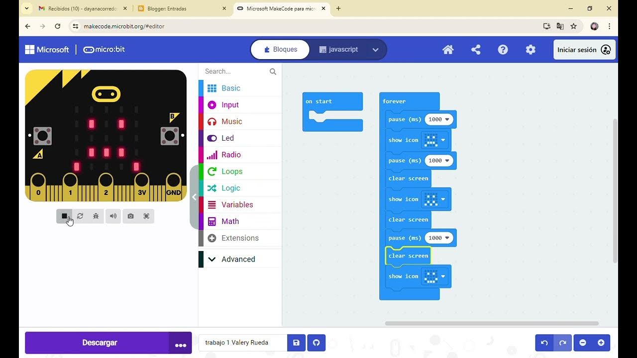 Secuencia de makecode super fácil para programar una placa de micro bit - YouTube