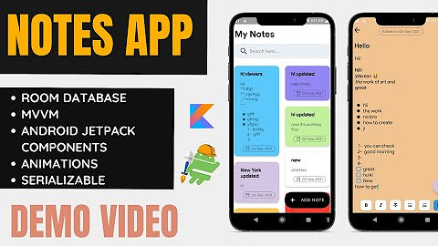 Notes App Using MVVM, Room Database, Android Jetpack Components - YouTube