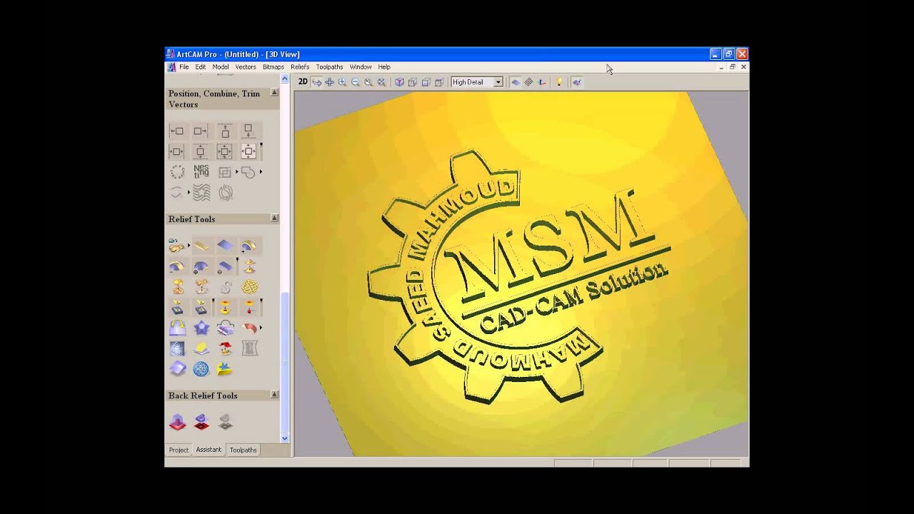 MSM-CAD CAM Solution Logo Modeling using ARTCAM - YouTube