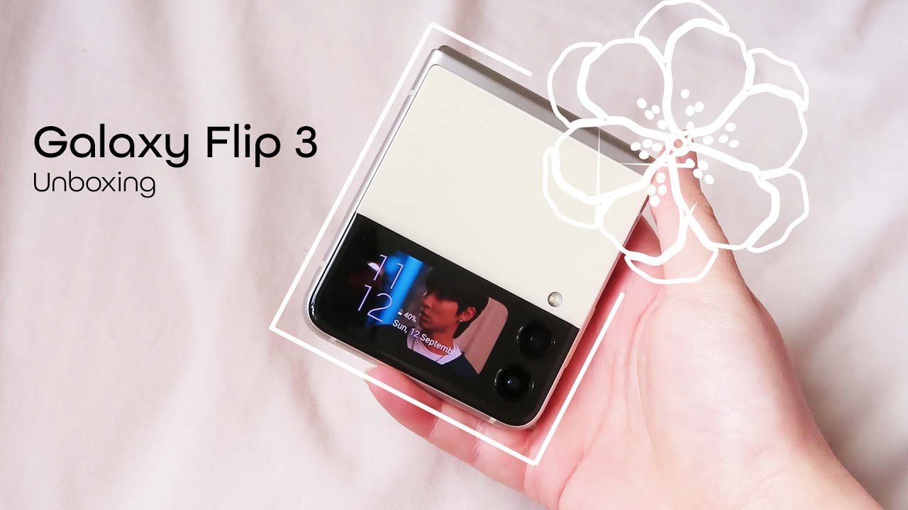 galaxy flip 3 unboxing | cream, aesthetic, asmr 🛒💰 - YouTube