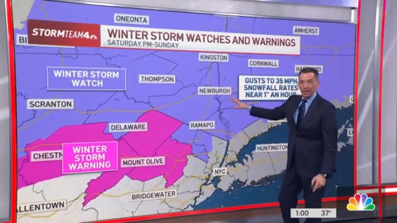 Winter storm to wallop New York area with up to a foot of snow, raging ...