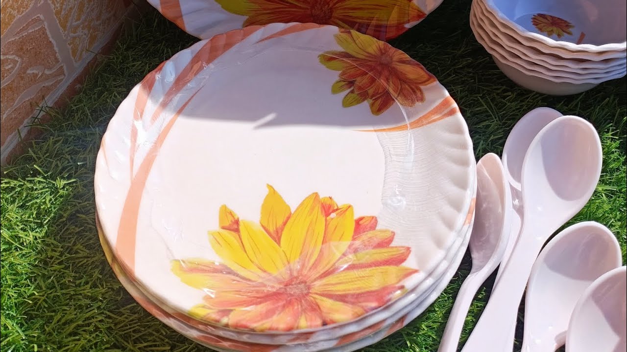 Melamine Dinner Set | 9213898989 | fiber set| Crockery Set - YouTube