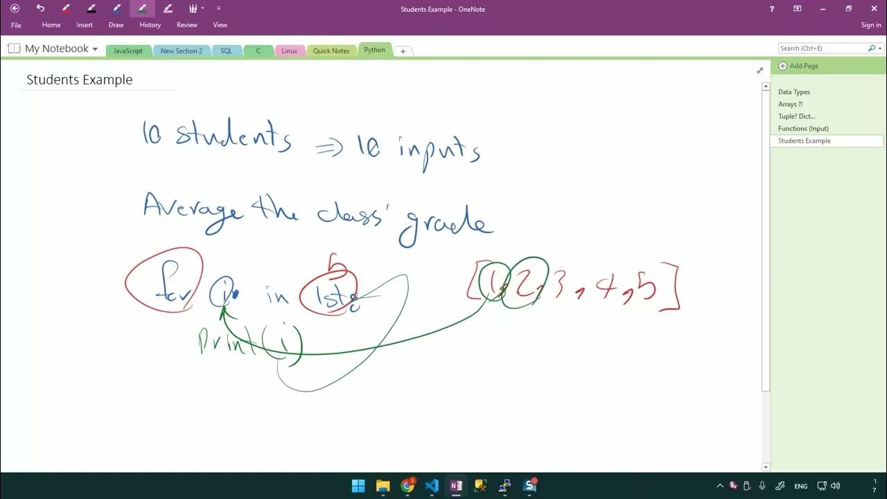 12 Python Getting students grades and finding the average (processing lists) - YouTube