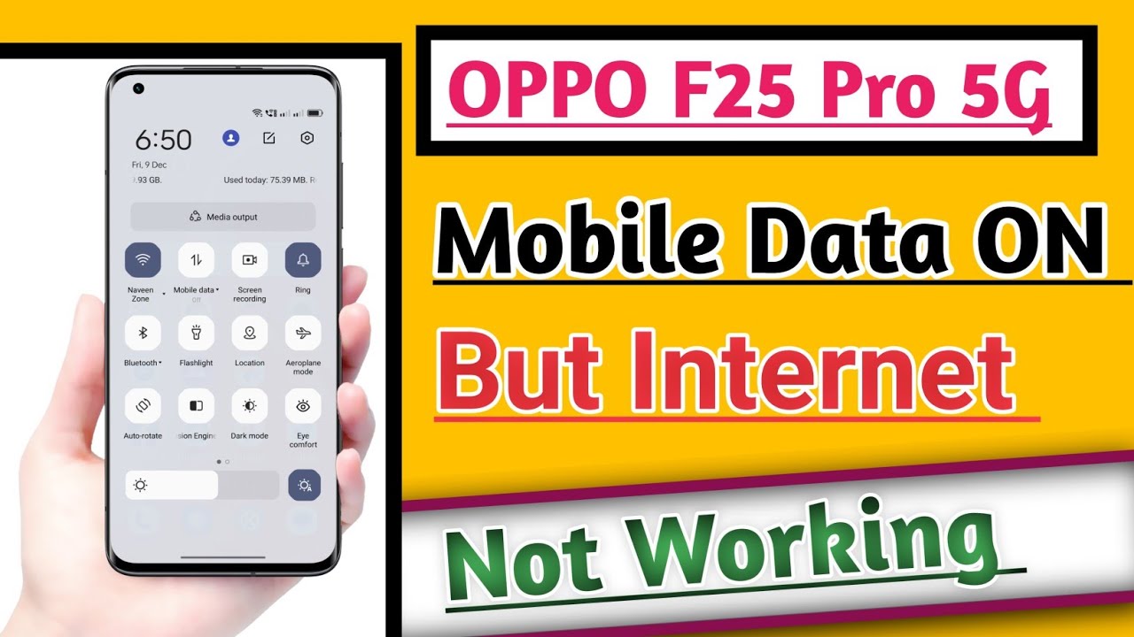OPPO F25 Pro 5G Mobile Data ON But internet Not Working Problem Solution Useful trick - YouTube