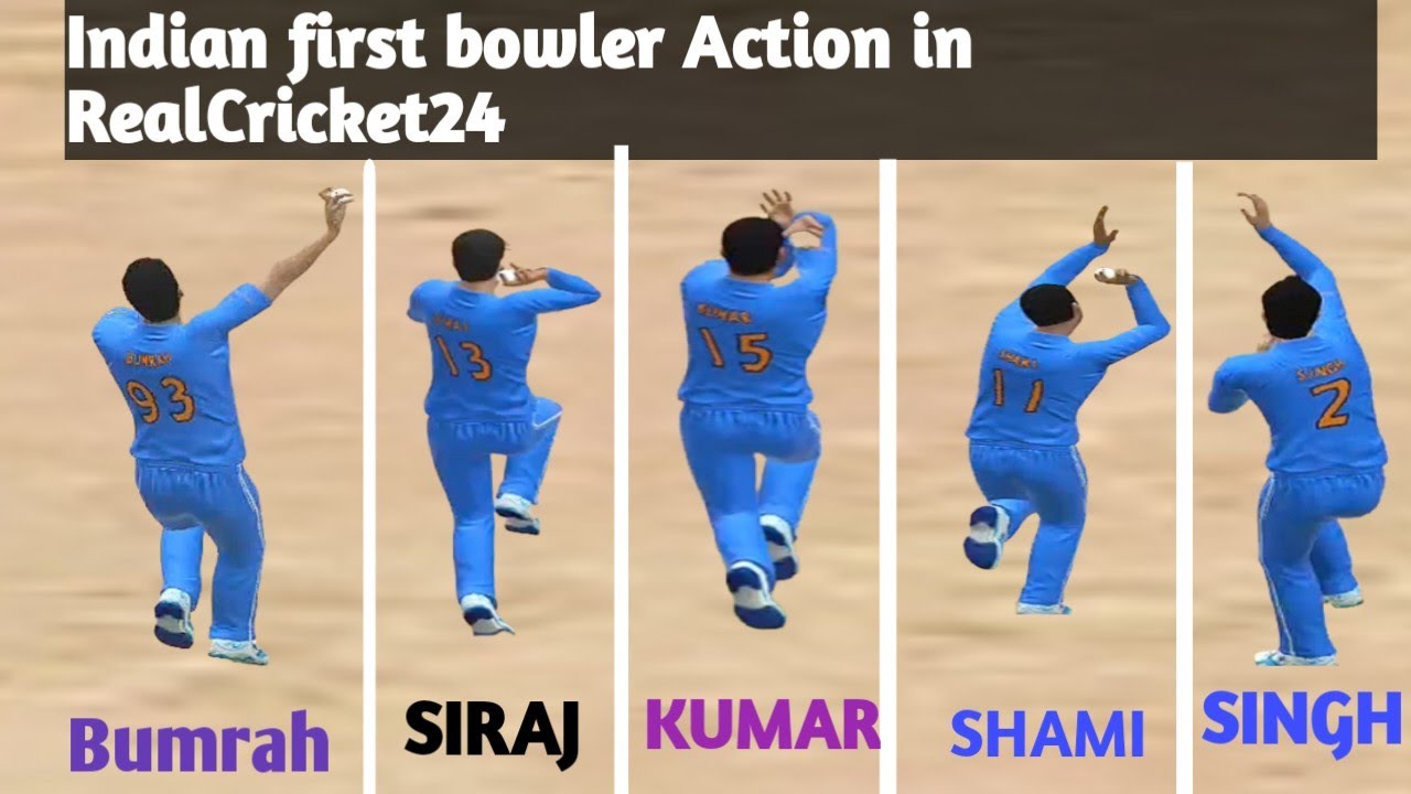 Indian First bowler bowling action in RealCricket24 || cricket game ...