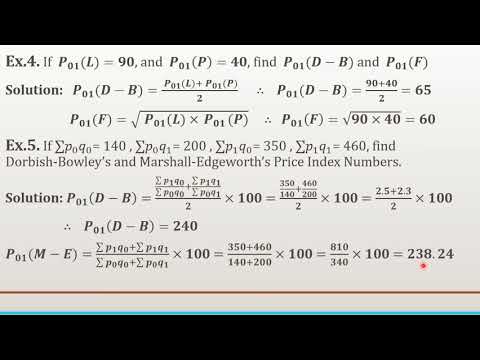 XII COM MATHS- II : Index Numbers- II Video No. 2 - YouTube