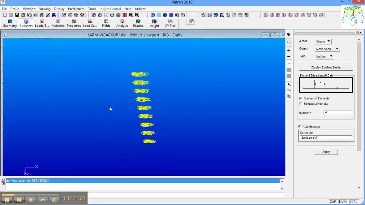 CREATE WING GEOMETRY AND MESH ELEMENTS IN MSC PATRAN LECTURE - 4 - YouTube