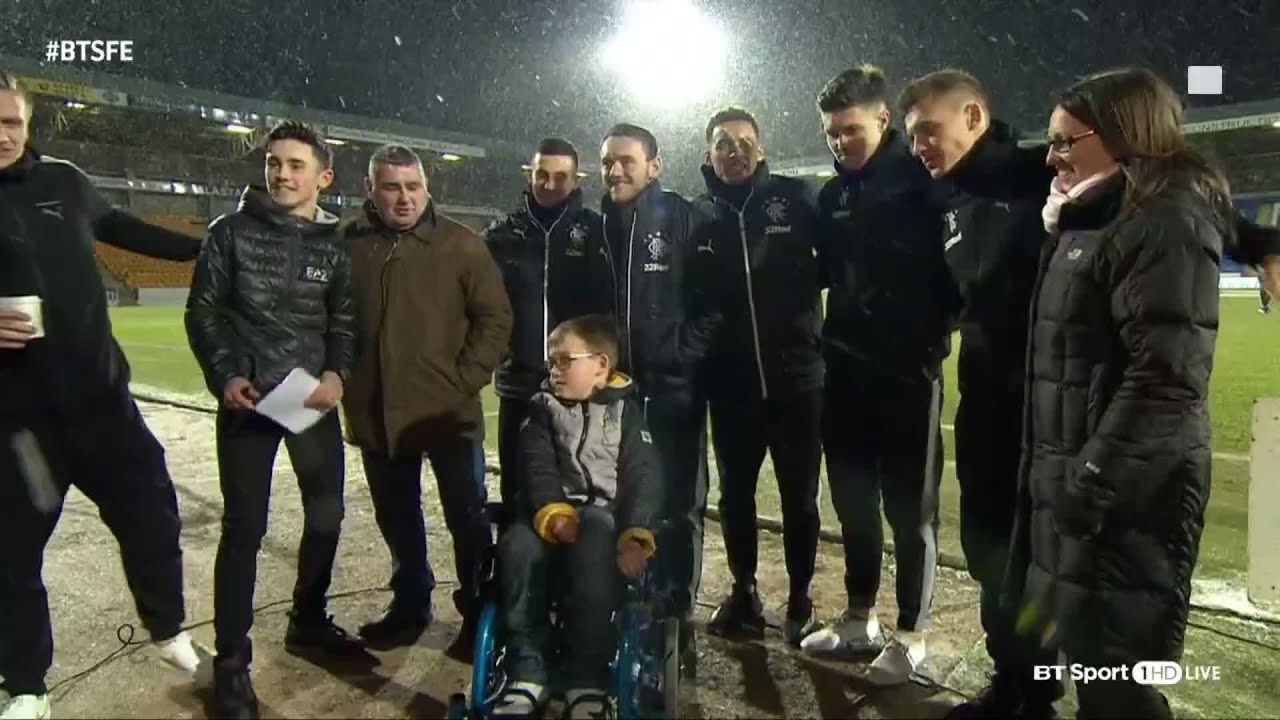 The power of football! A young Rangers fan meets his heroes and his ...