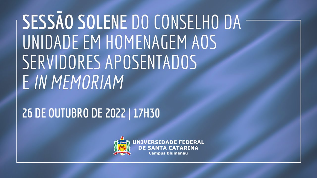 Sessão Solene - Conselho da Unidade (CTE) - YouTube