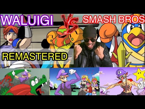 WALUIGI VS SMASH BROS BATTLE RAP TRILOGY - REMASTERED REACTON mashed ...