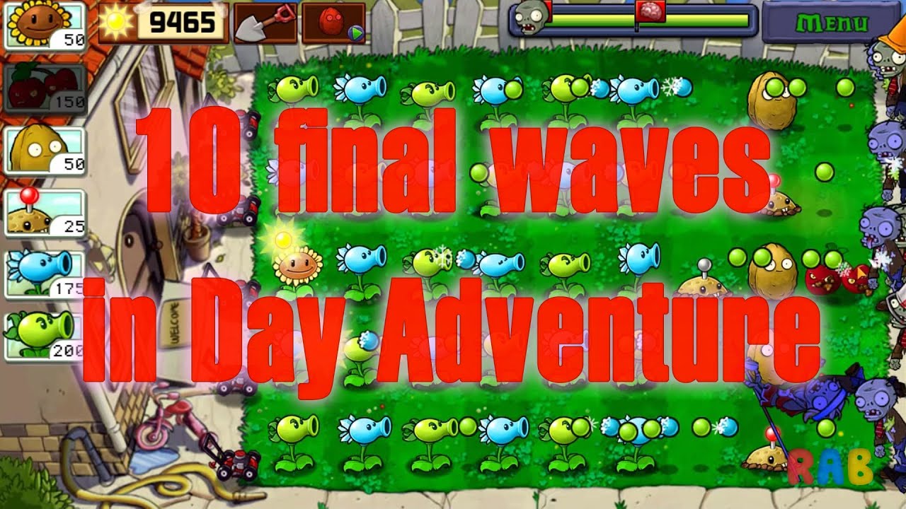 10 đợt tấn công đột kích ban ngày (Plants vs Zombies: 10 Final Waves in ...