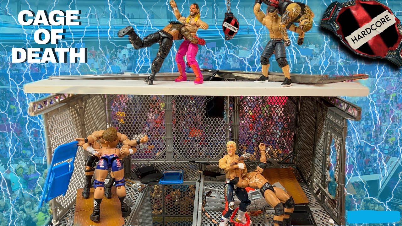 8-Man CAGE OF DEATH | Hell In A Cell Match | Wrestlemania | WWE Action ...