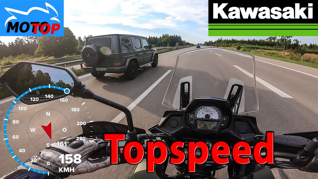 Kawasaki Versys 650 - TOPSPEED on AUTOBAHN - GPS 191km/h - YouTube