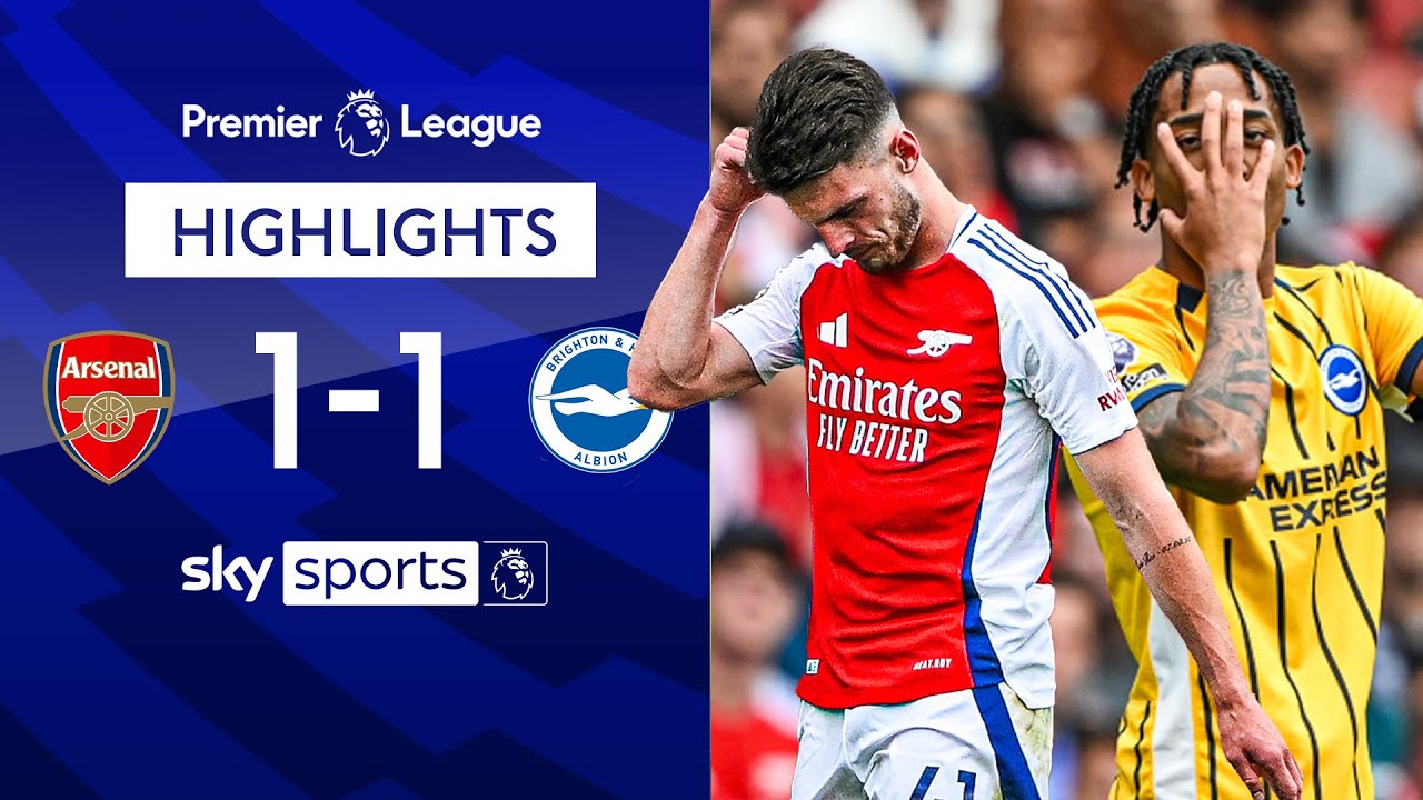 Rice red card costs Gunners two points 🟥 | Arsenal 1-1 Brighton ...