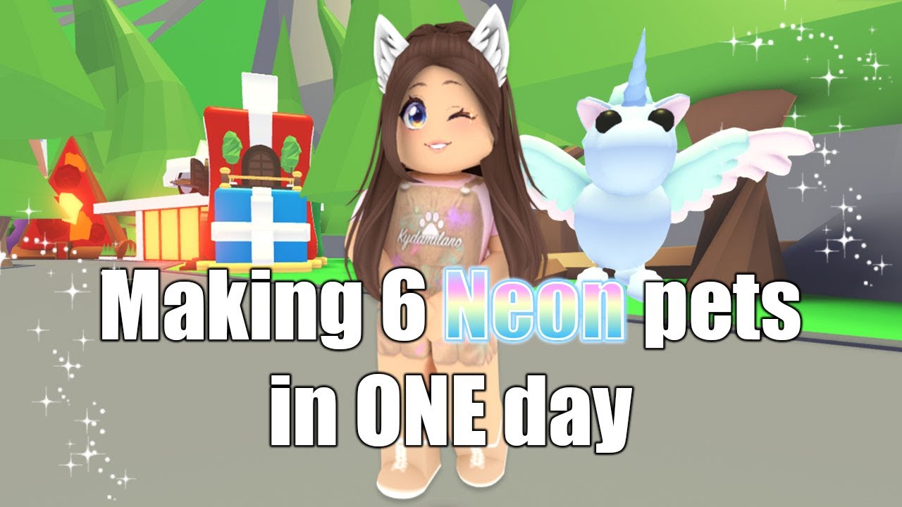 Making 6 NEON pets in ONE DAY (Egg refresh pets) in Adopt me! Roblox ...