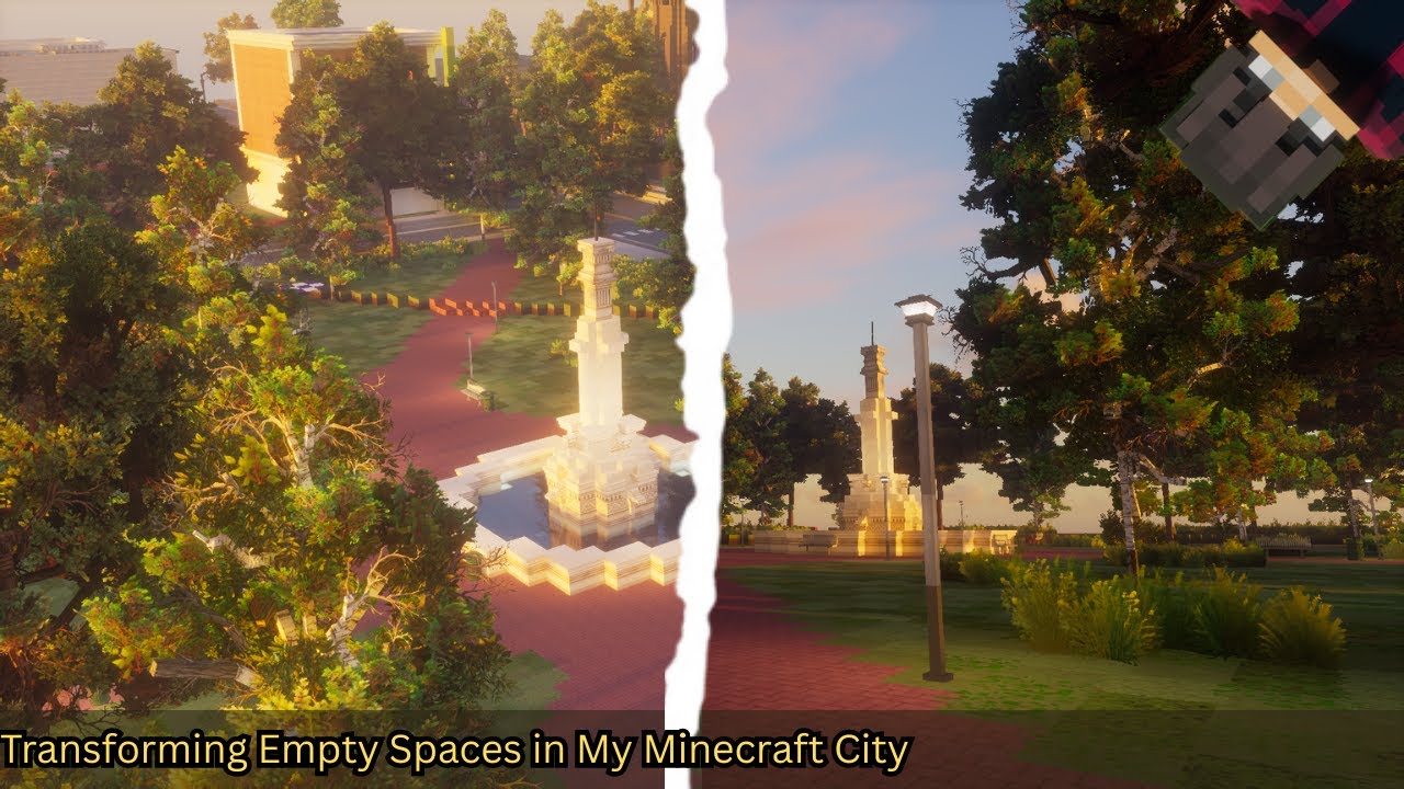 Transforming Empty Spaces in My Minecraft City 🌳 - YouTube