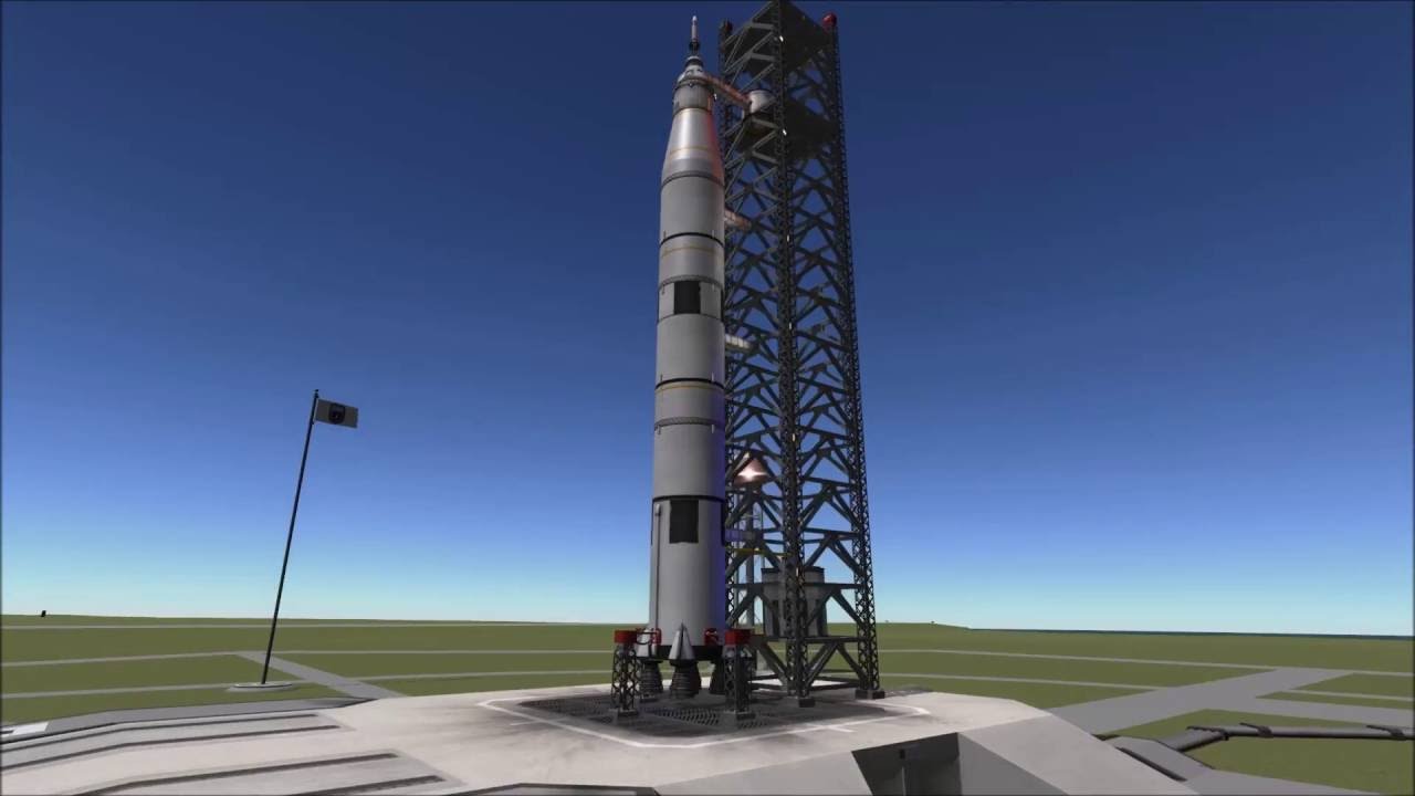 (Stock) Kerbal Saturn V - Apollo Mission 1.1.3 - YouTube