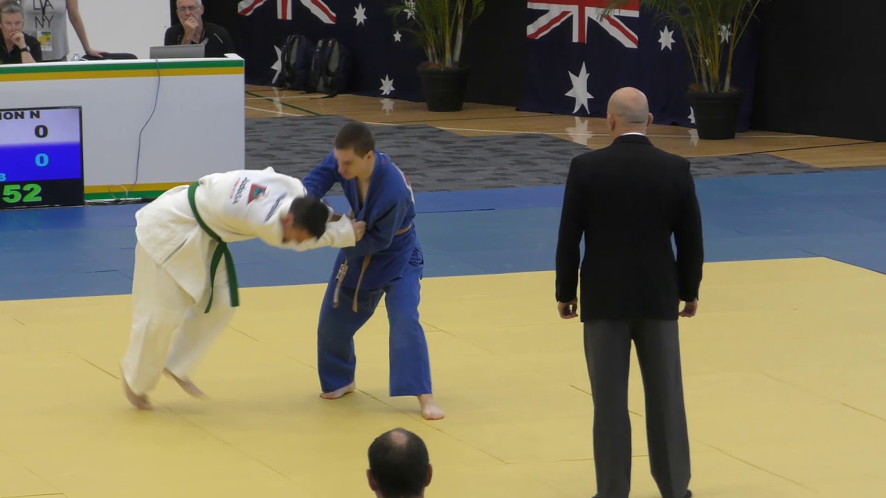 2019 AU Judo Nationals Monday contest 14, Nicholas Champion - YouTube