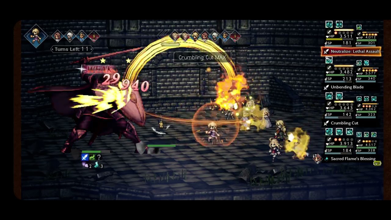 Octopath COTC Warrior tower EX5 fight - YouTube