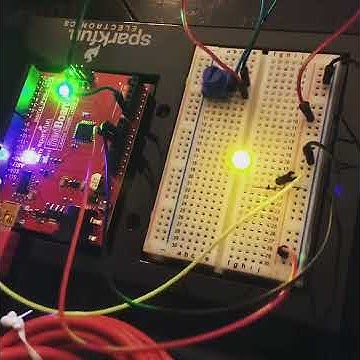 Sparkfun arduino inventors kit potentiometer LED - YouTube