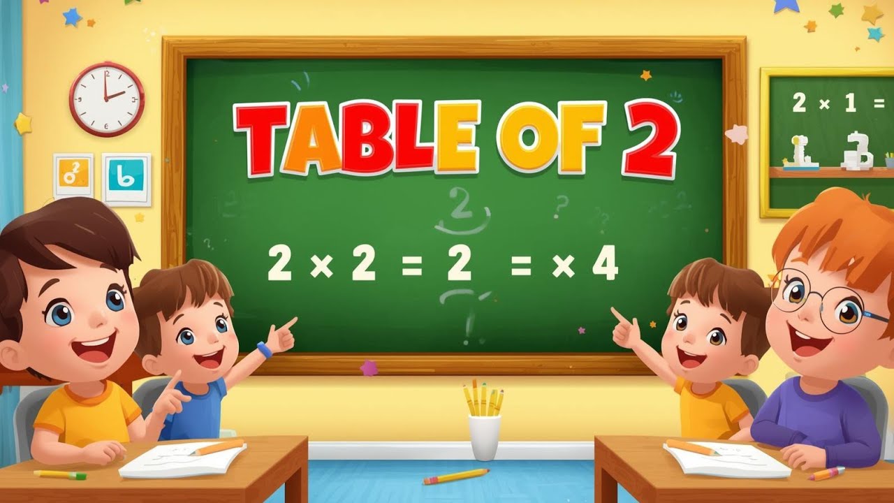 ️ Table of 2 | Easy Multiplication for Kids | Learn with Fun 🎉 - YouTube