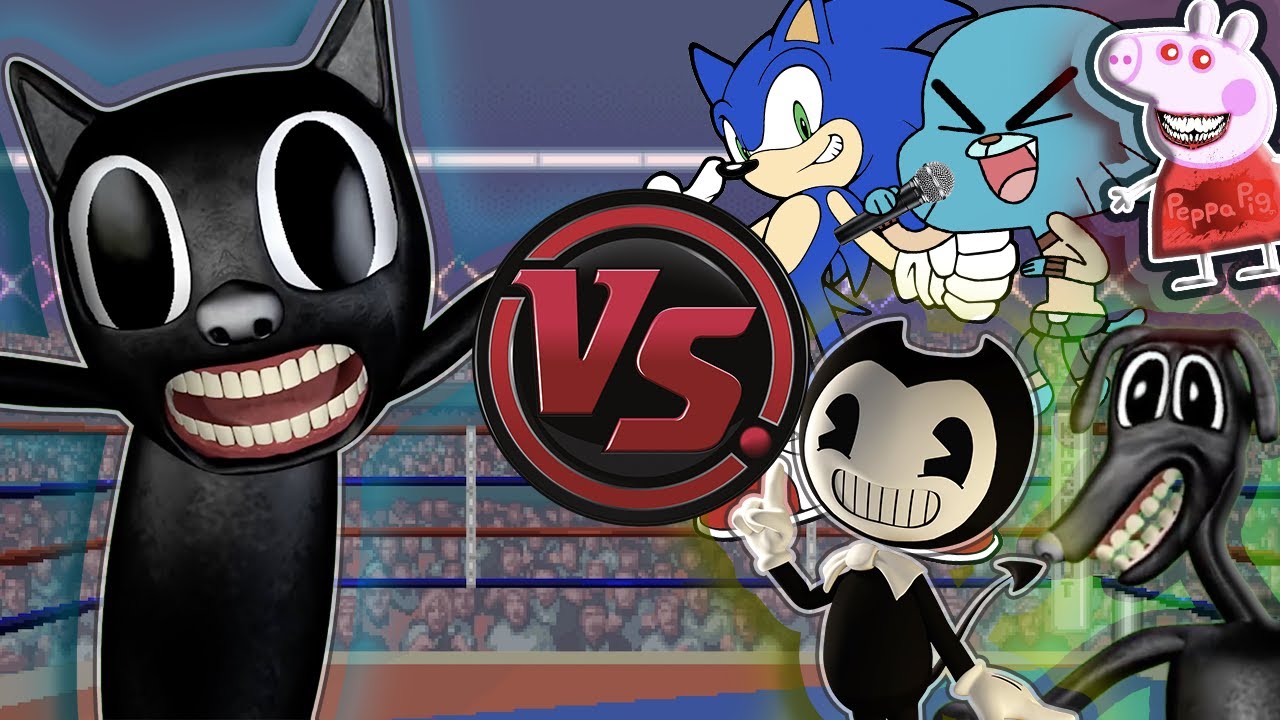 CARTOON CAT RAP CONCERT! (Cartoon Cat vs Gumball, Sonic, Bendy, Cartoon ...