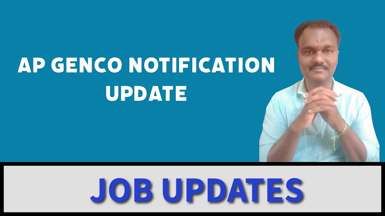 AP GENCO NOTIFICATION UPDATE - YouTube