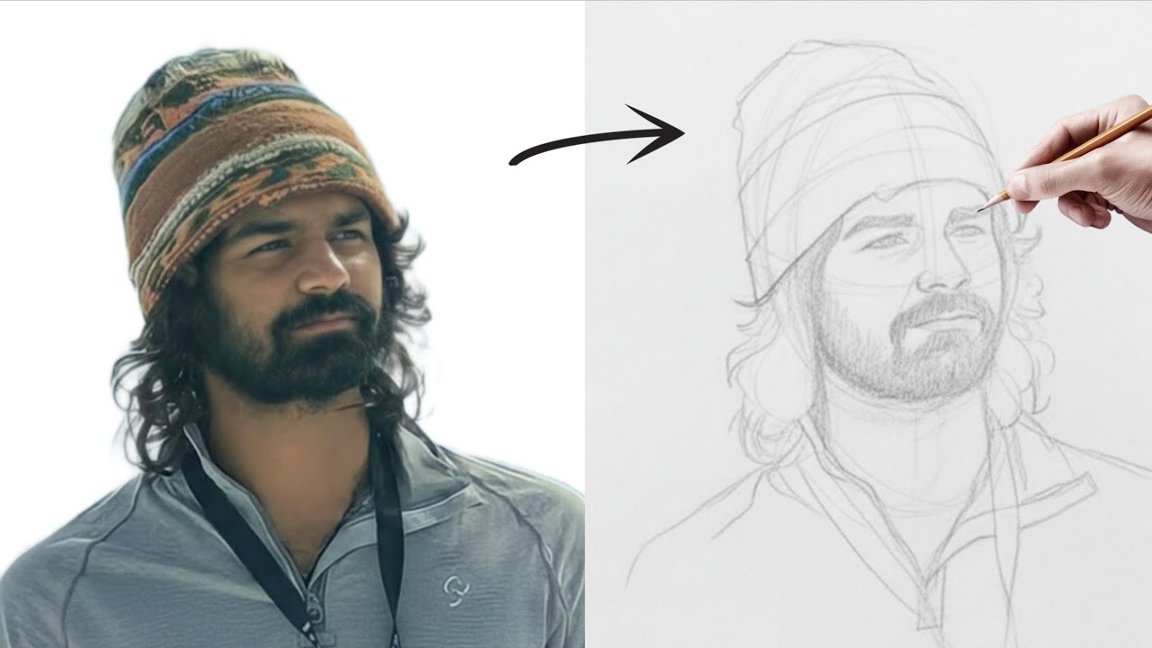 How to pencil Drawing Pranav Mohanlal | drawing pranav| [ Mujeeb arts ...