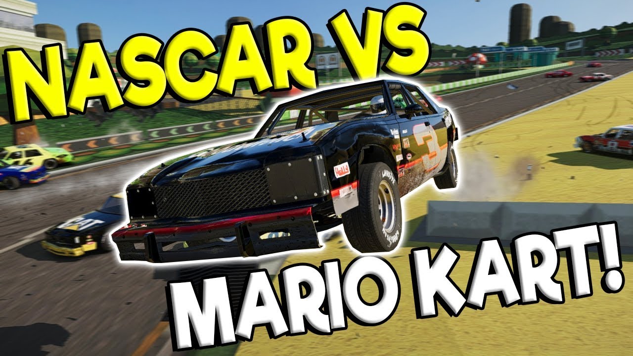 INSANE NASCAR RACE ON MARIO KART TRACK! - Next Car Game: Wreckfest ...
