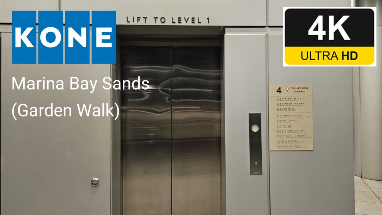 KONE lift at Marina Bay Sands (Garden Walk) - YouTube