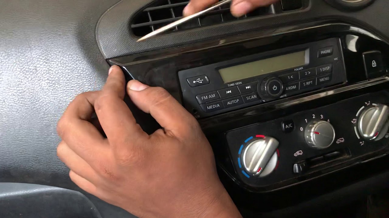 Datsun redi go stereo panel remove - YouTube