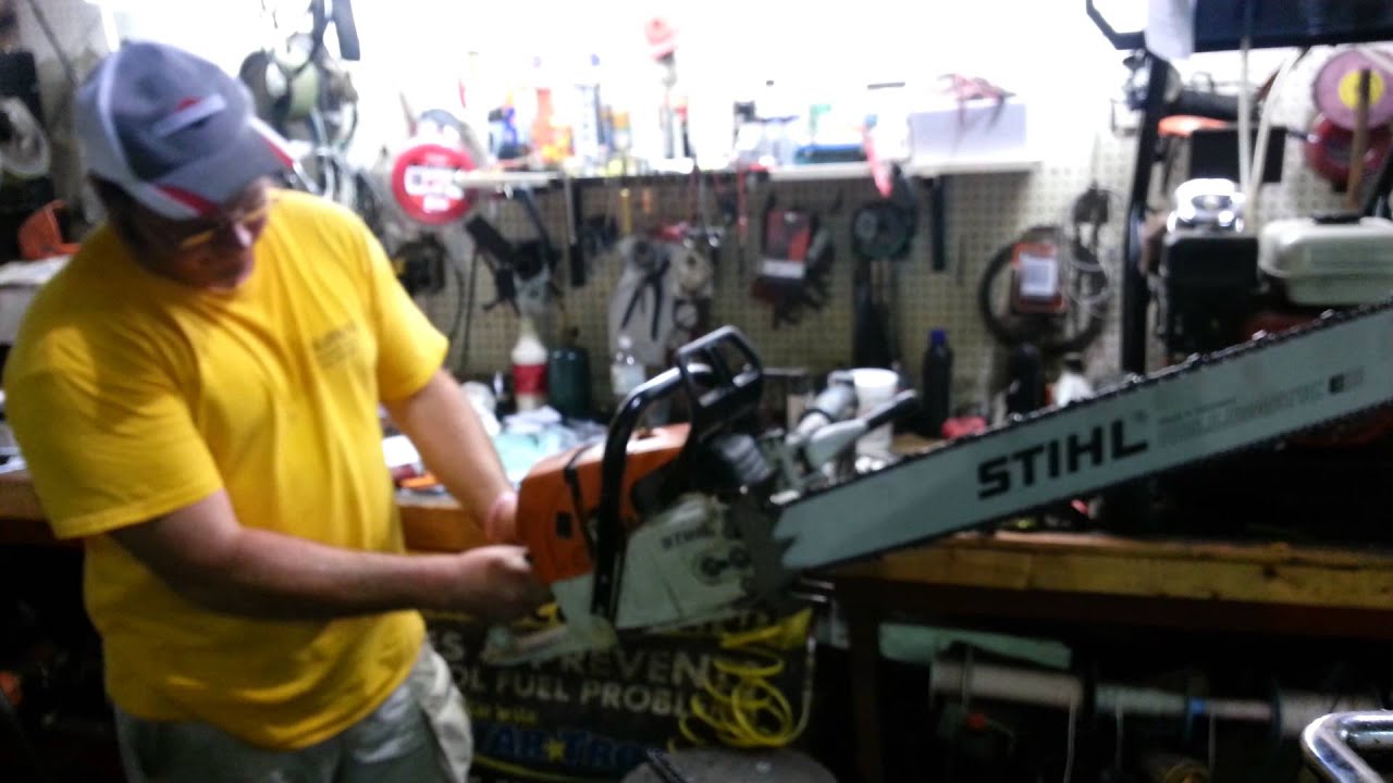 Stihl MS660 Chainsaw Rebuild: First Test Run with Bar and Chain - YouTube