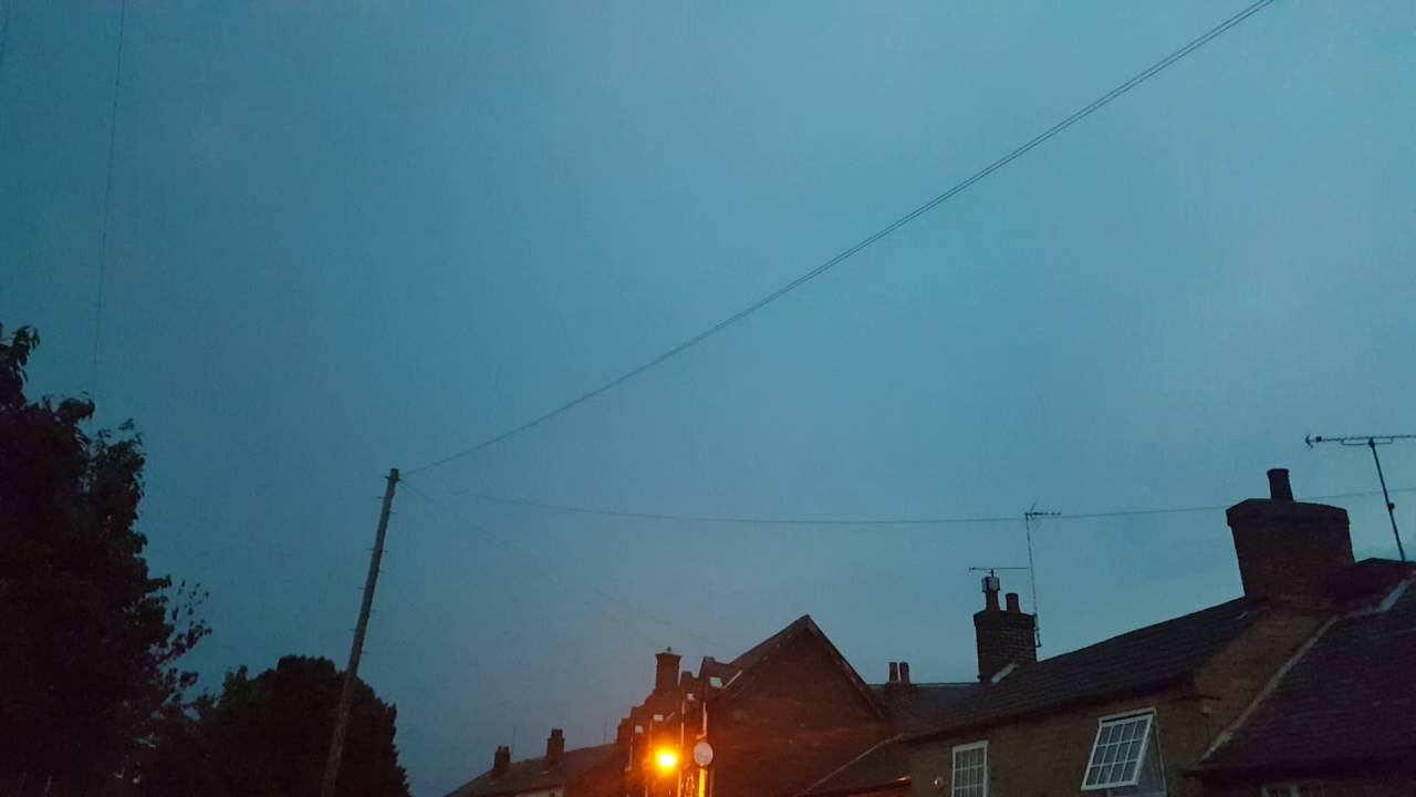 Lightning strikes over east Midlands. England. Sheffield. - YouTube