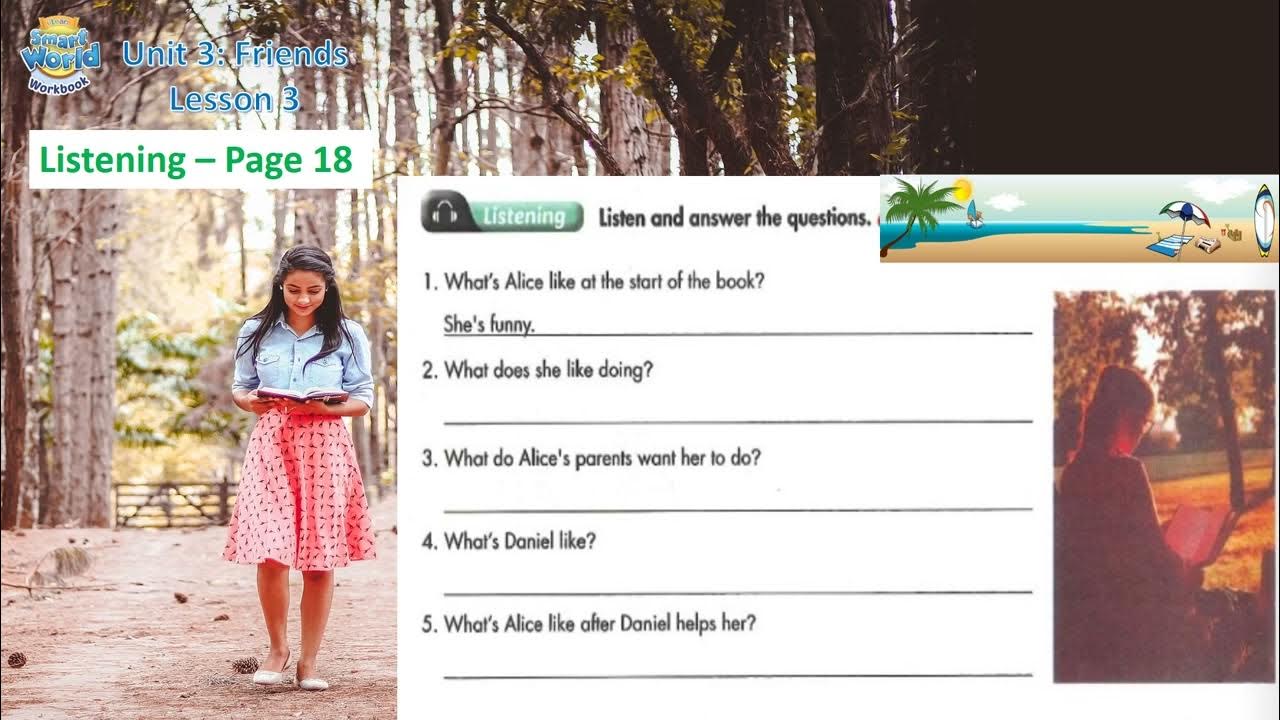 i-Learn Smart World 6 - Workbook - Unit 3 Lesson 3 page 18 - Listening - YouTube