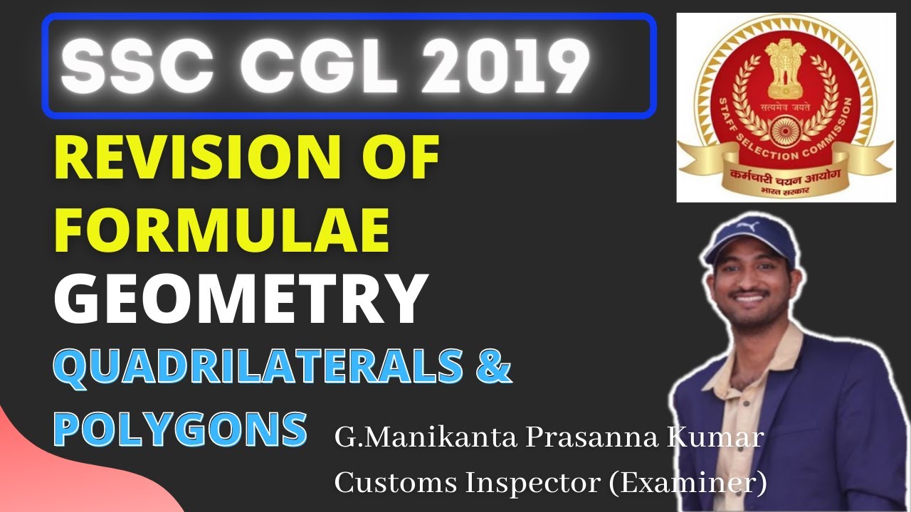 Revision of Formulae | Geometry | Quadrilaerals | Polygons | SSC CGL ...