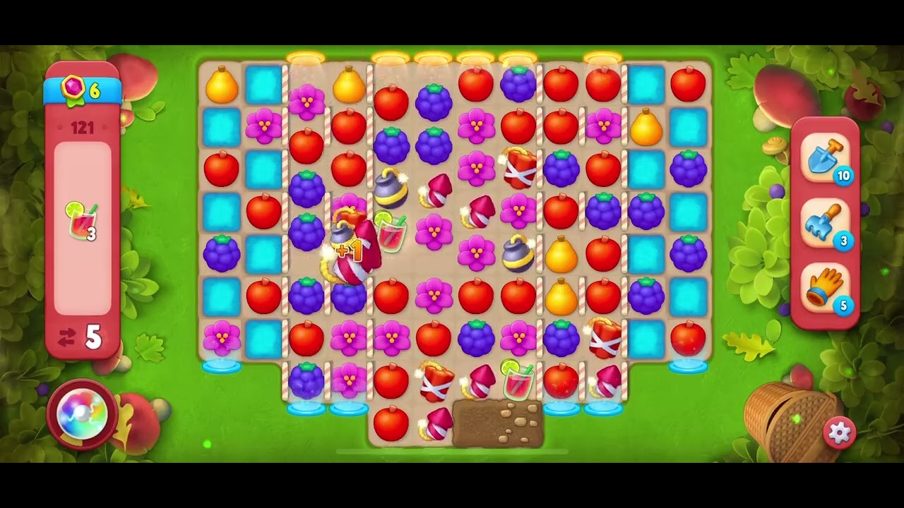 Gardenscapes - level 121 - hard level, no boosters! - YouTube