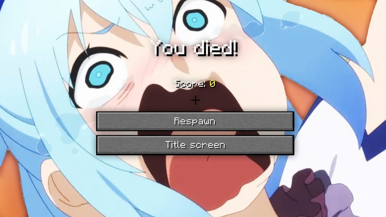 Aqua dies in minecraft - YouTube